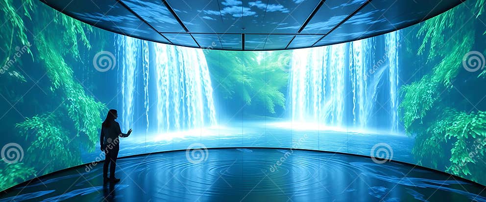 Virtual Waterfall with Dynamic Motion Sensors – Futuristic Interactive ...