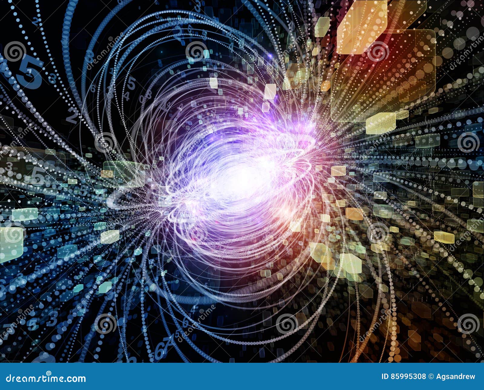 Virtual Wave Particle stock illustration. Illustration of number - 85995308