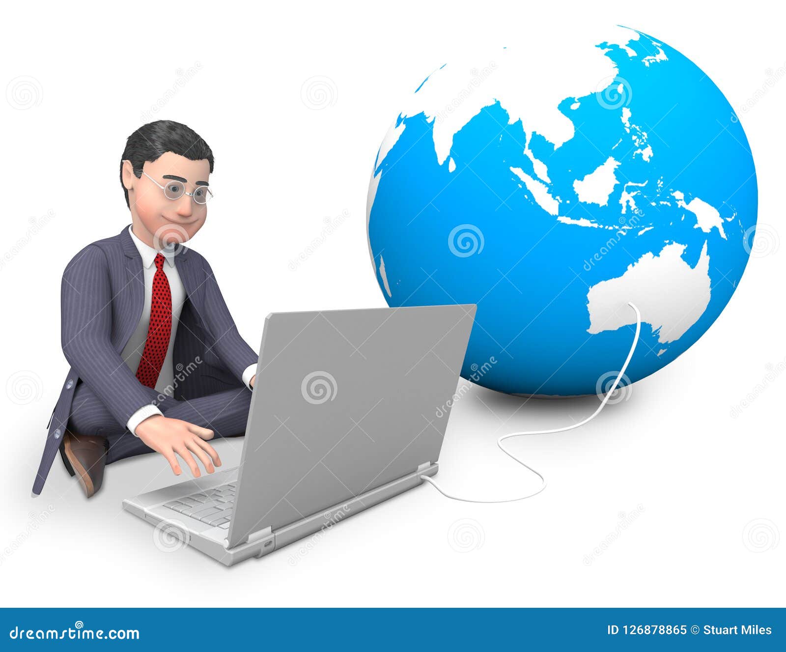 Virtual Workforce Offshore Employee Hiring 3d Rendering Stock ...