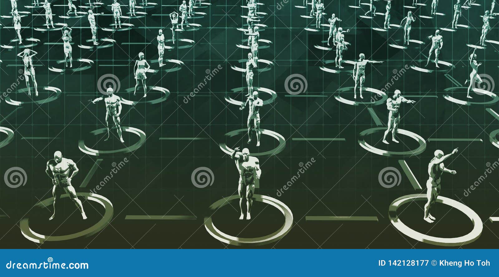 A Virtual World Map With Interconnected Nodes Each Representing A ...