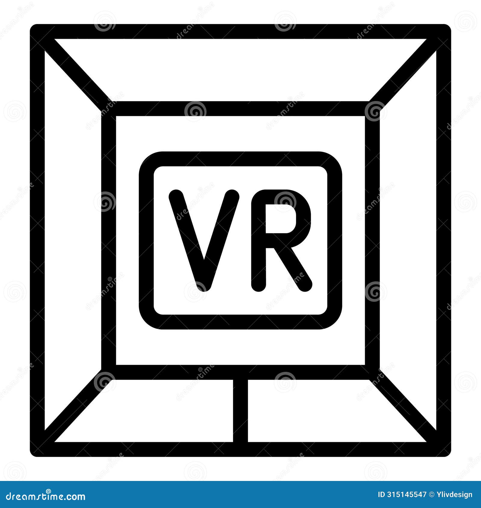 Virtual World Projection Icon Outline Vector. Immersive Experience ...