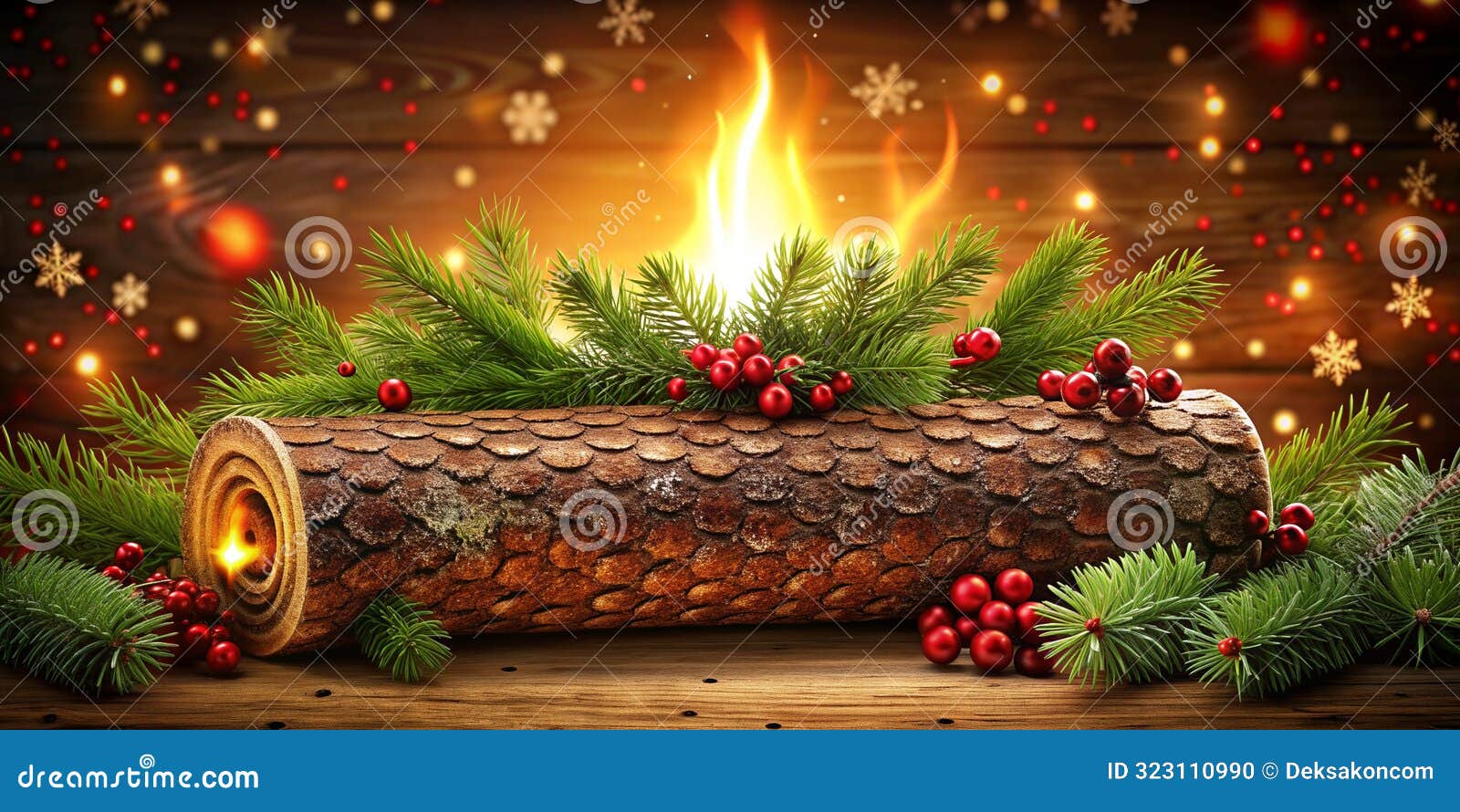 A Virtual Yule Log Glowing with Dynamic Patterns and Colors Emitting ...