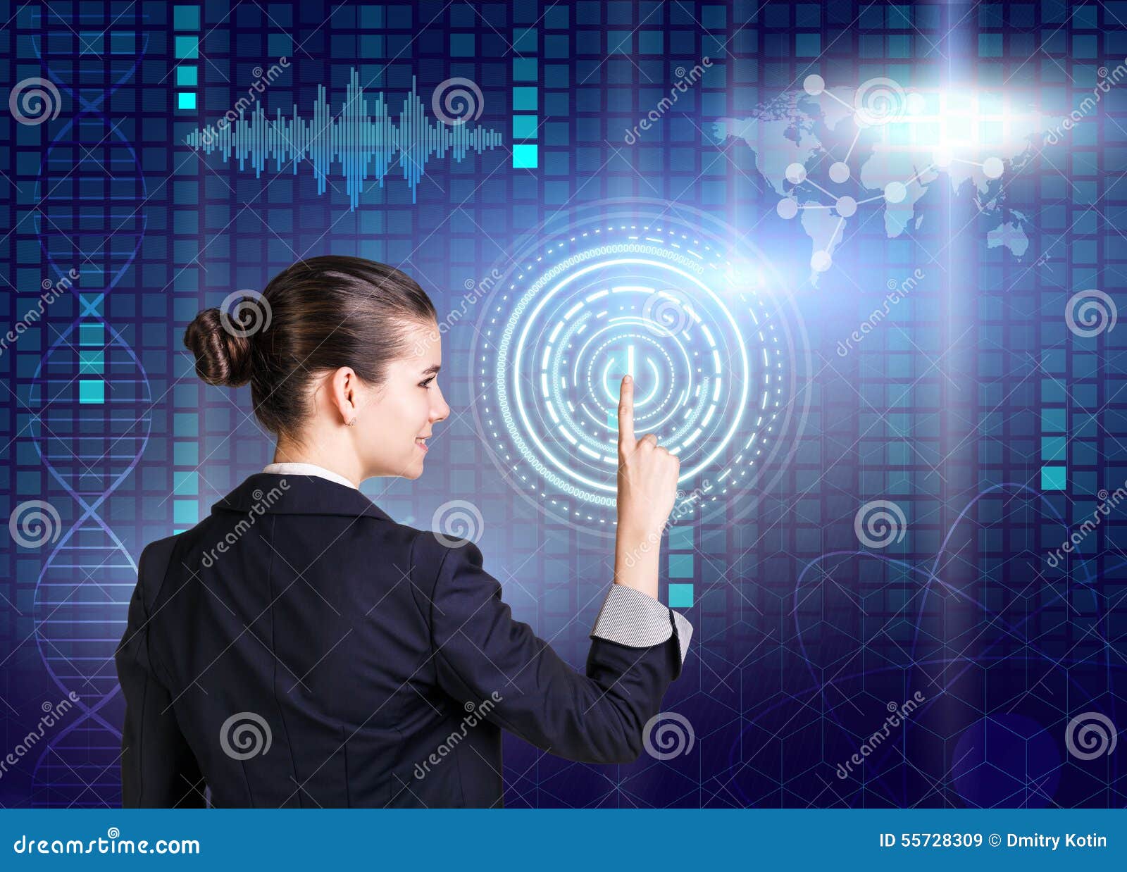 Virtualidad imagen de archivo. Imagen de digital, empresario - 55728309