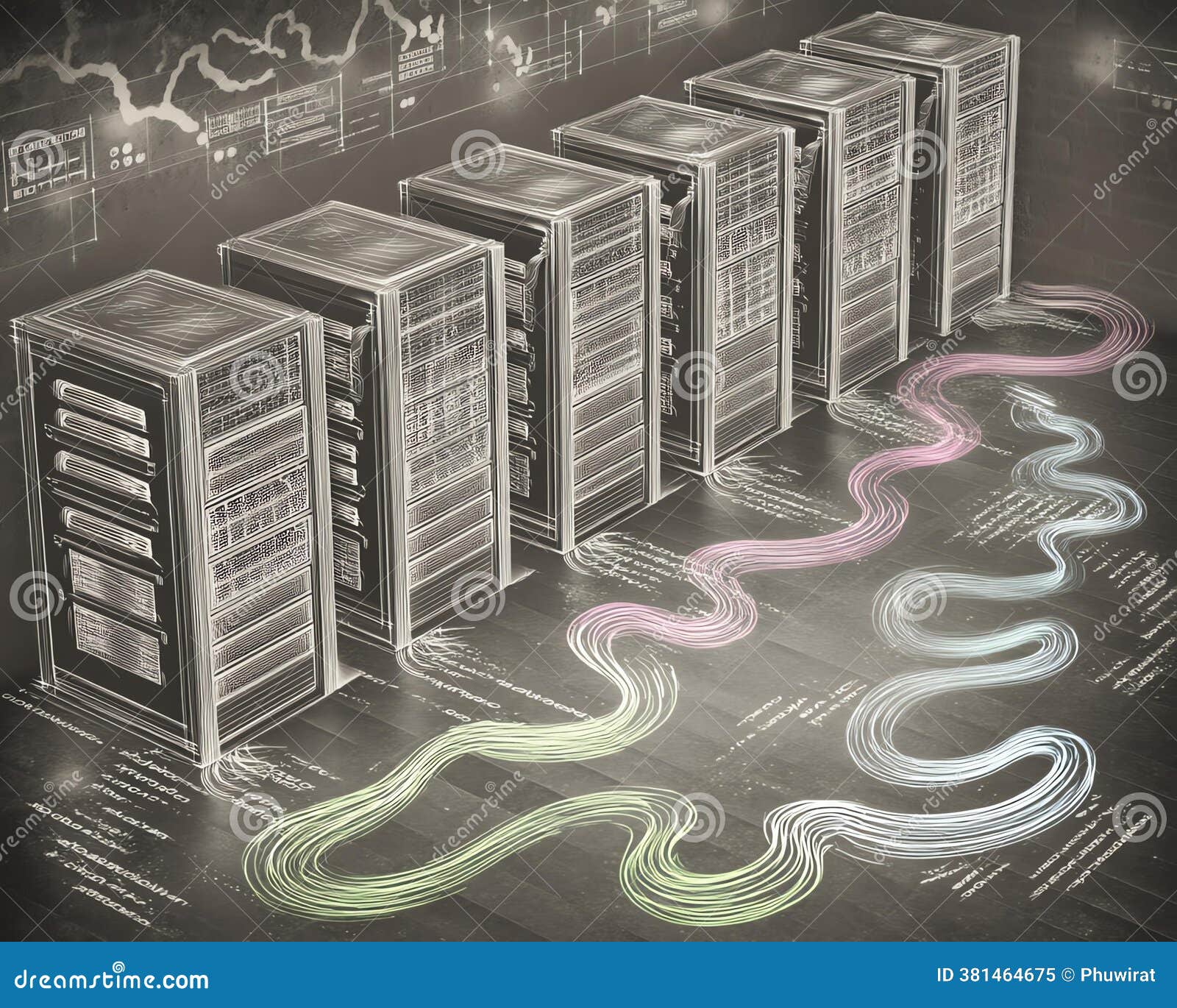 Virtualization Server Technology Royalty-Free Cartoon | CartoonDealer ...