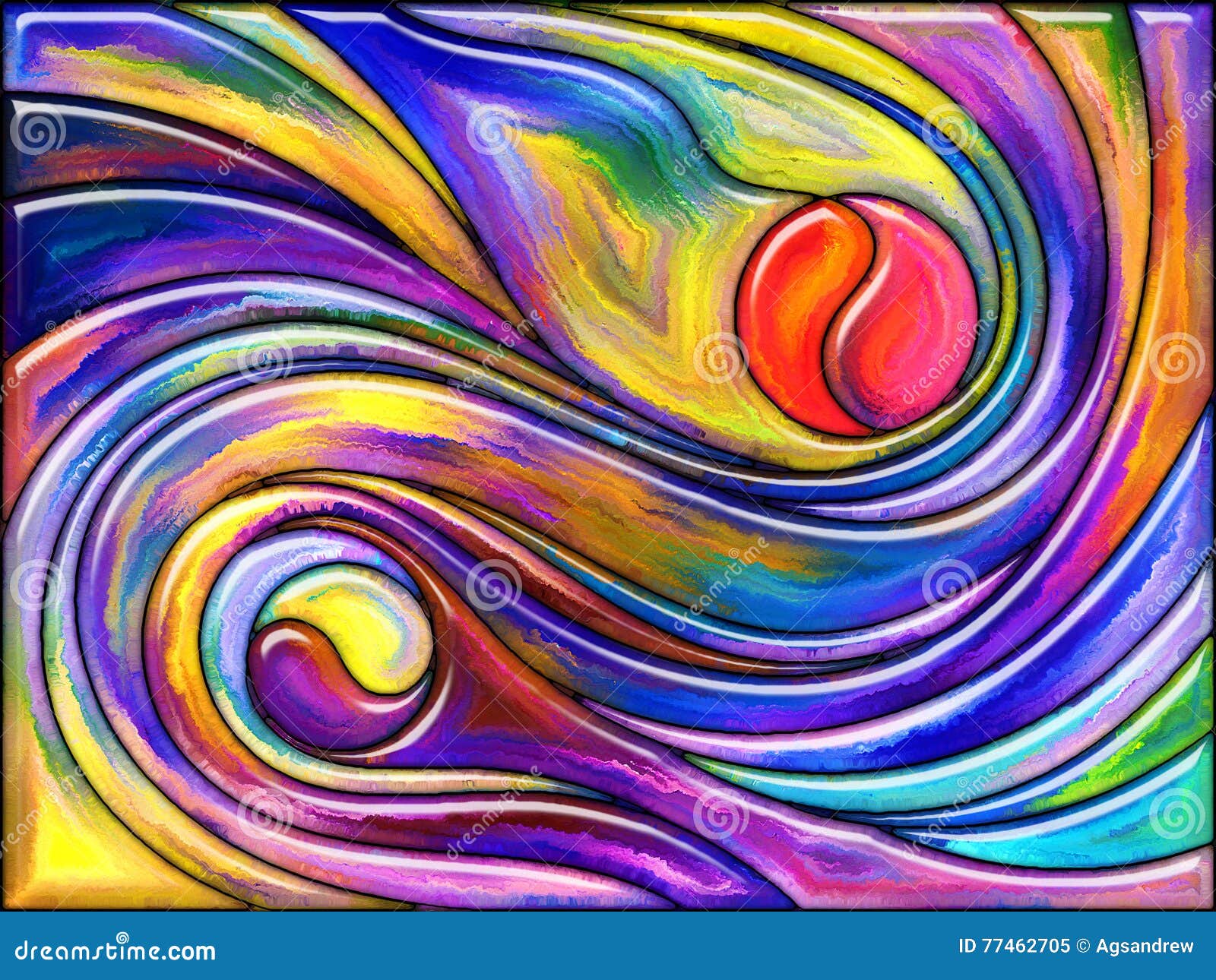 Virtualization of Color stock illustration. Illustration of church ...