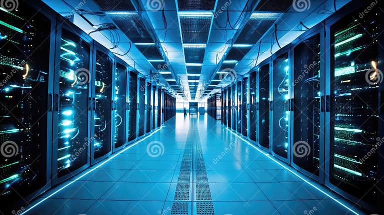 Virtualization Computer Technology Server Room Stock Illustration - Illustration of deployment ...