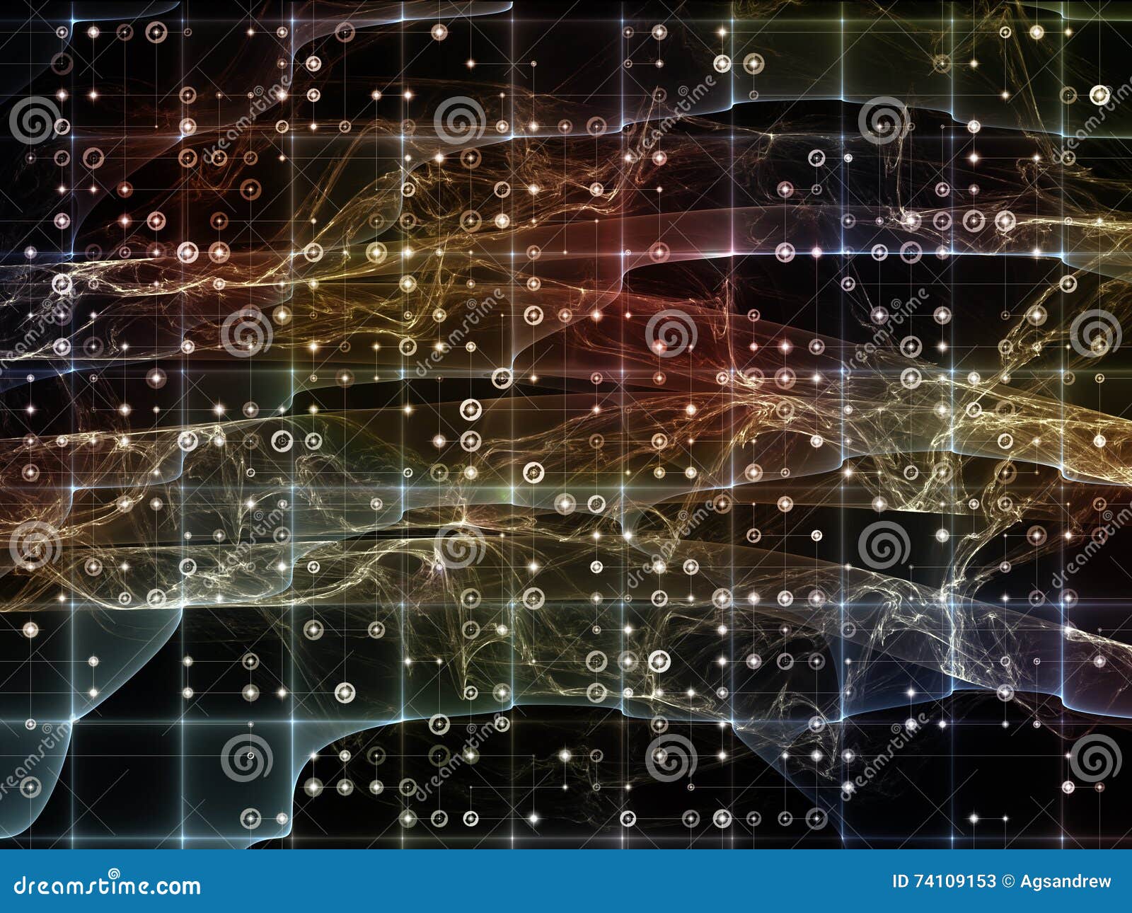 Virtualization of Digital Grid Stock Illustration - Illustration of ...