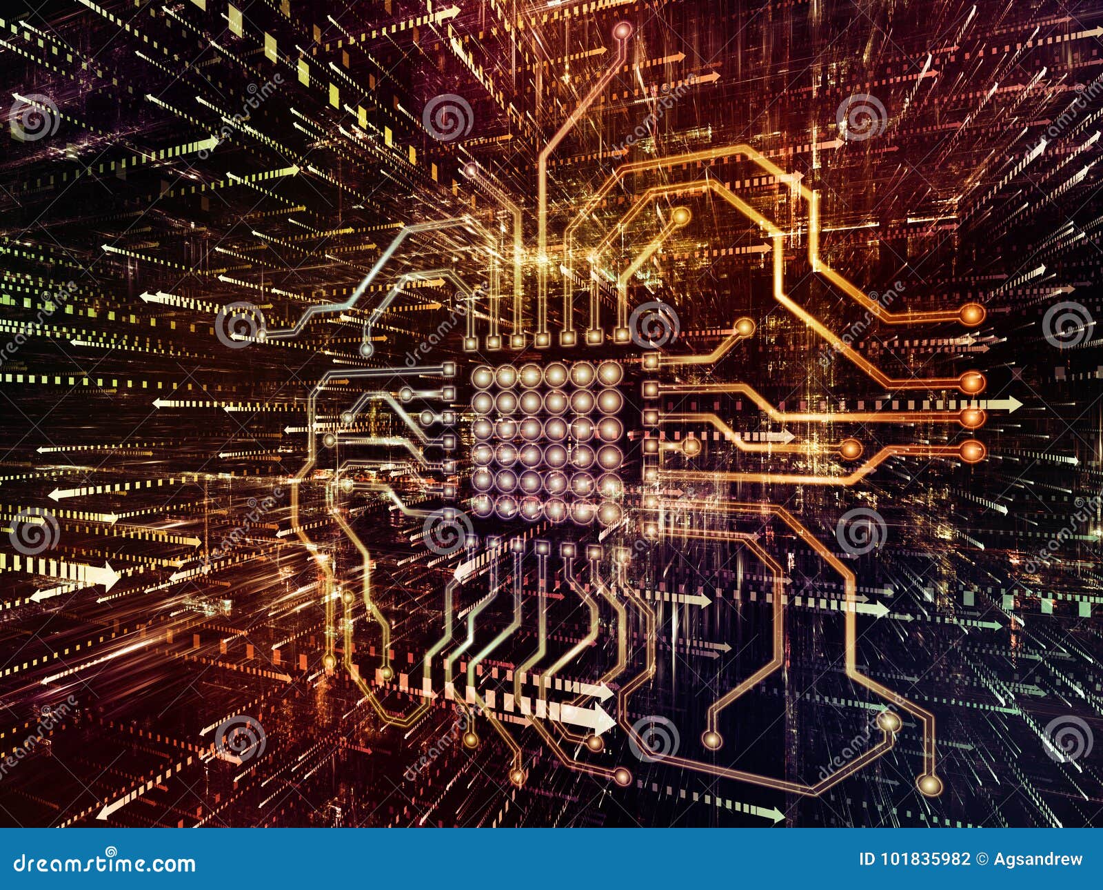 Virtualization of Digital World Stock Illustration - Illustration of ...