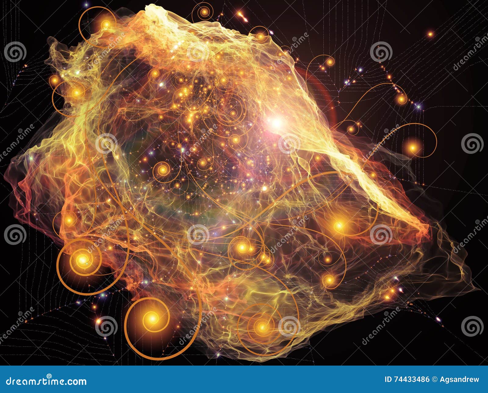 Virtualization of Glow Forms Stock Illustration - Illustration of ...