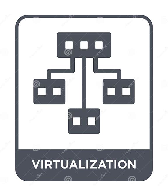 Virtualization Icon in Trendy Design Style. Virtualization Icon ...