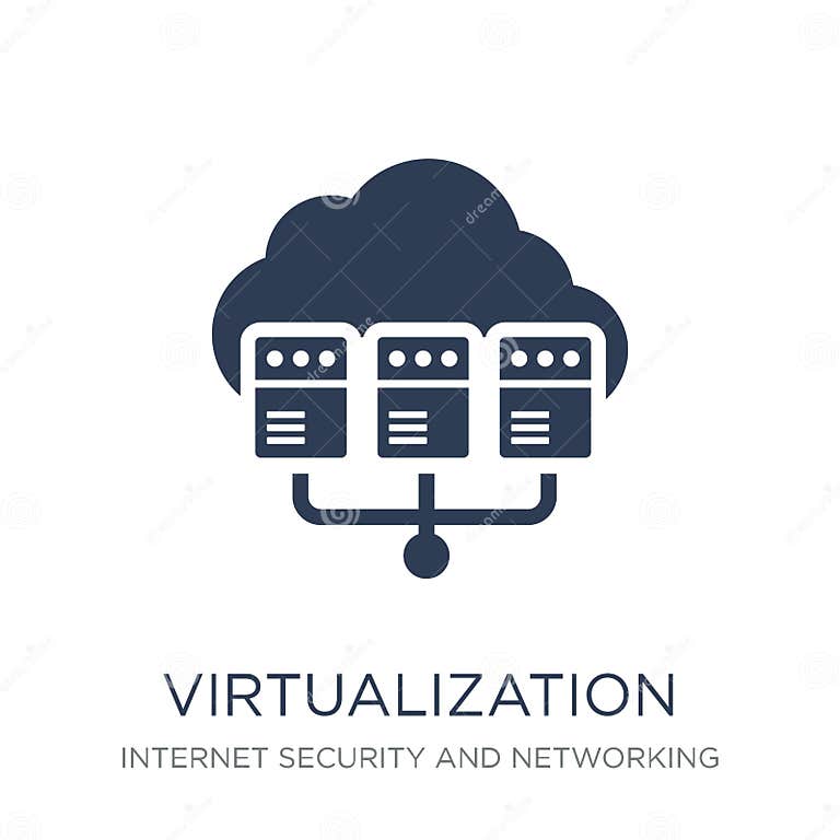 Virtualization Icon. Trendy Flat Vector Virtualization Icon on W Stock ...
