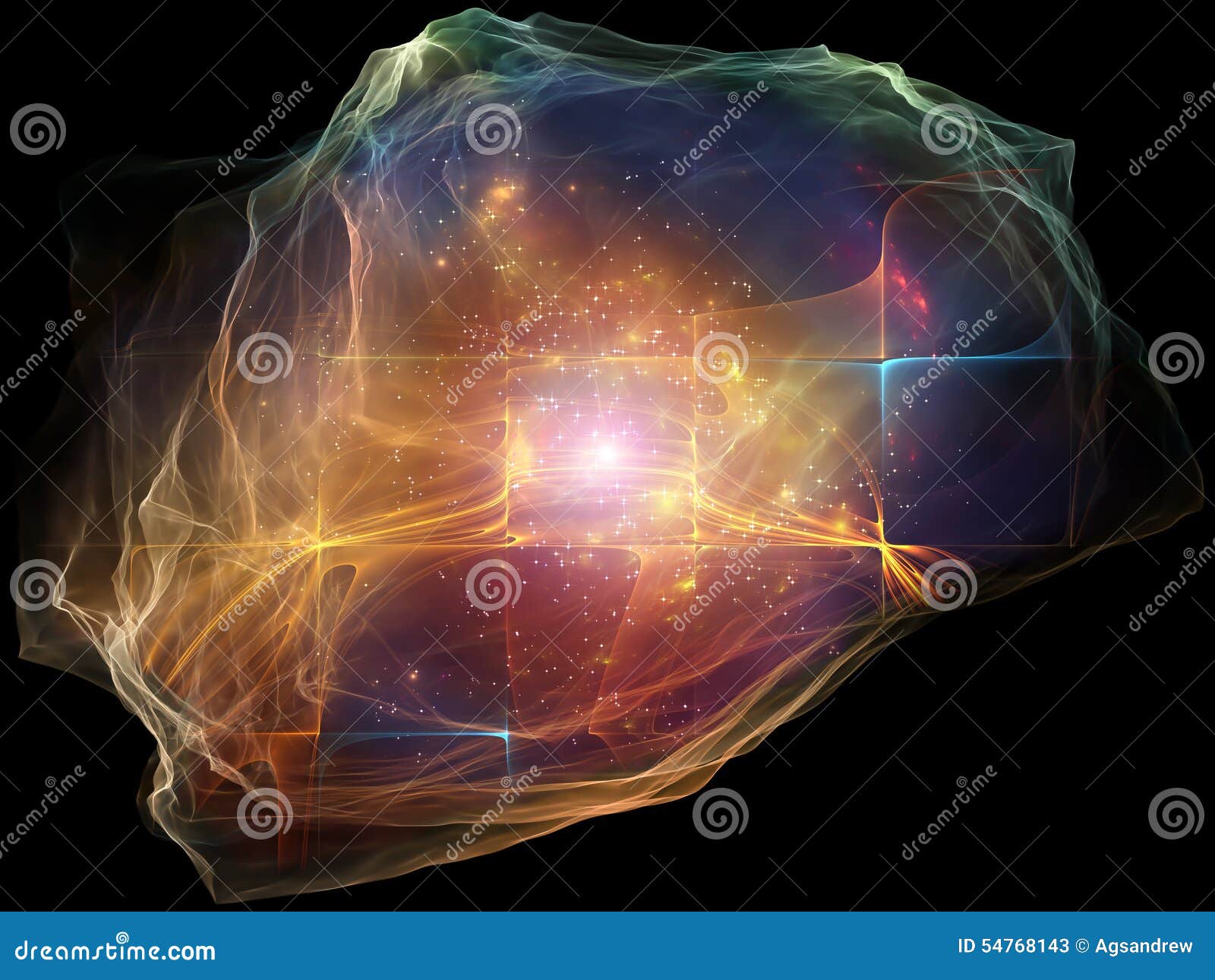 Virtualization of Mind Particle Stock Illustration - Illustration of ...