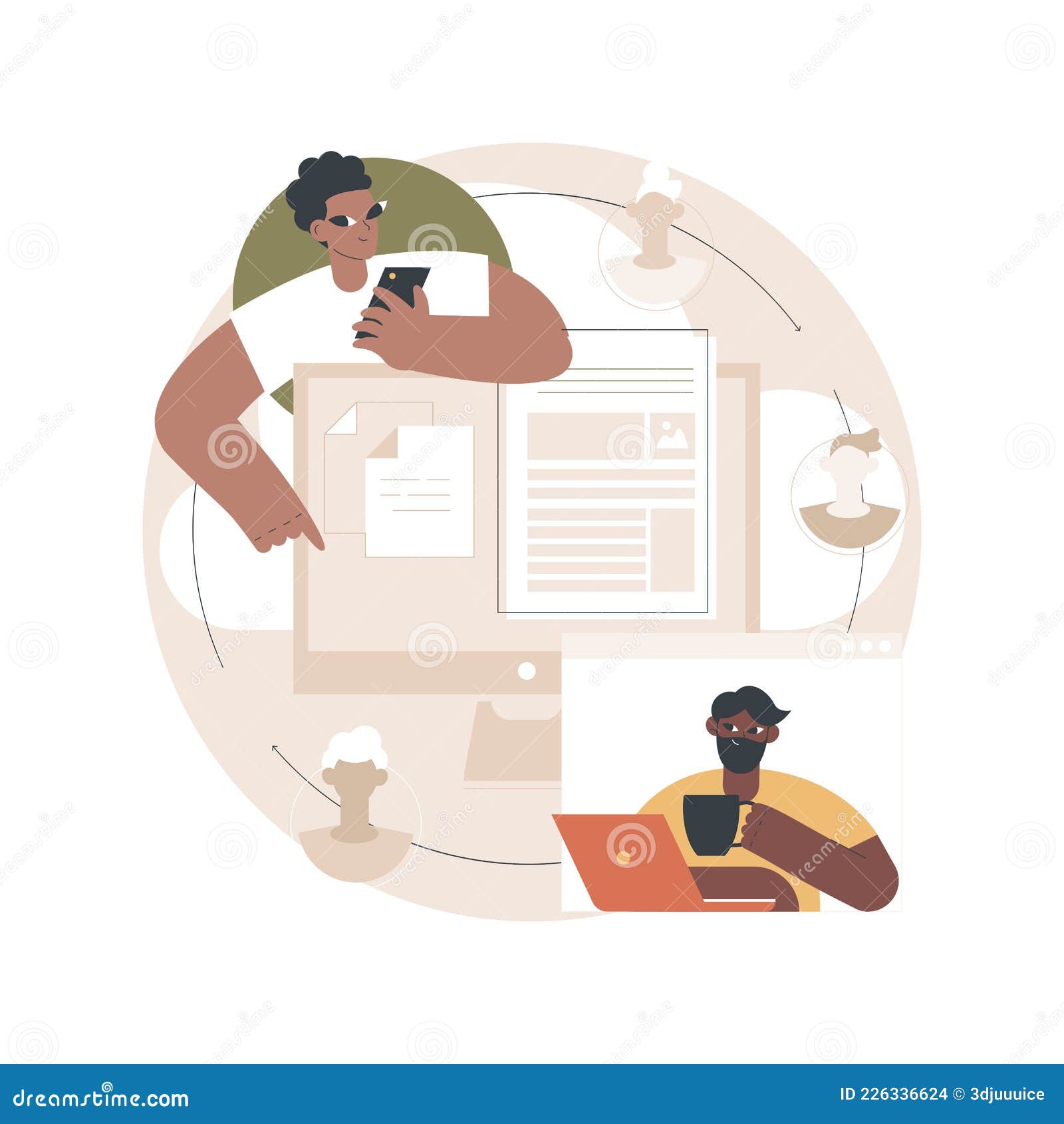 Virtualization Technology Concept Landing Page Cartoon Vector ...