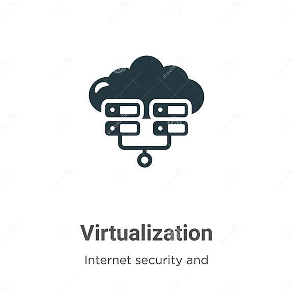 Virtualization Vector Icon on White Background. Flat Vector ...