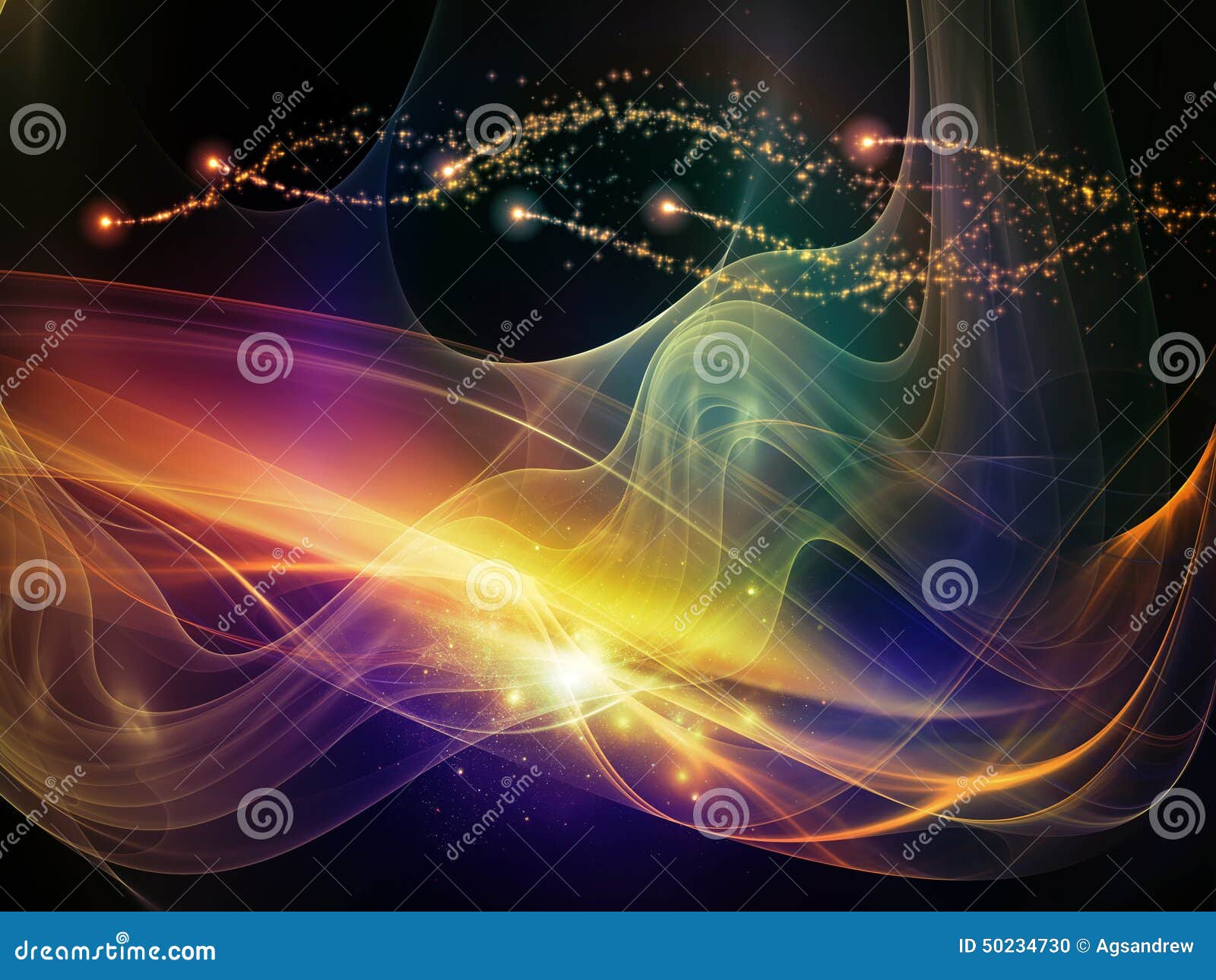 Virtualization of Waves stock illustration. Illustration of stream ...