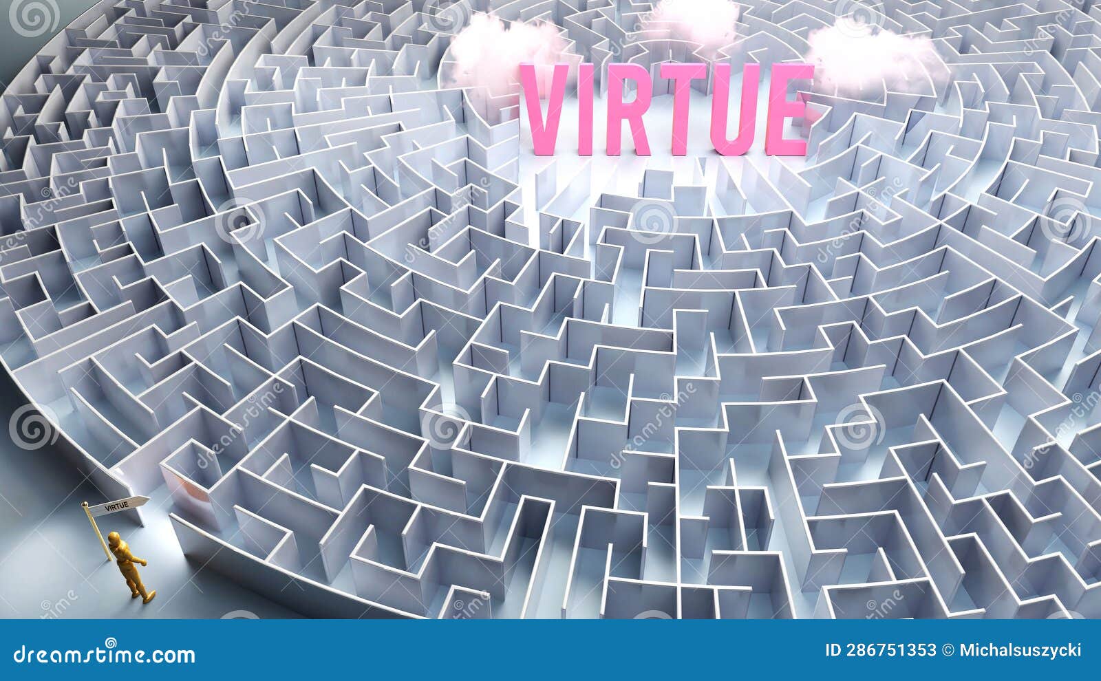 Virtue and a Difficult Path To Reach it Stock Image - Image of confused ...