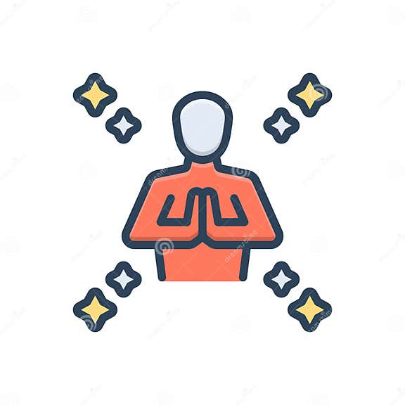 Color Illustration Icon for Virtue, Morality and Good Stock Vector ...