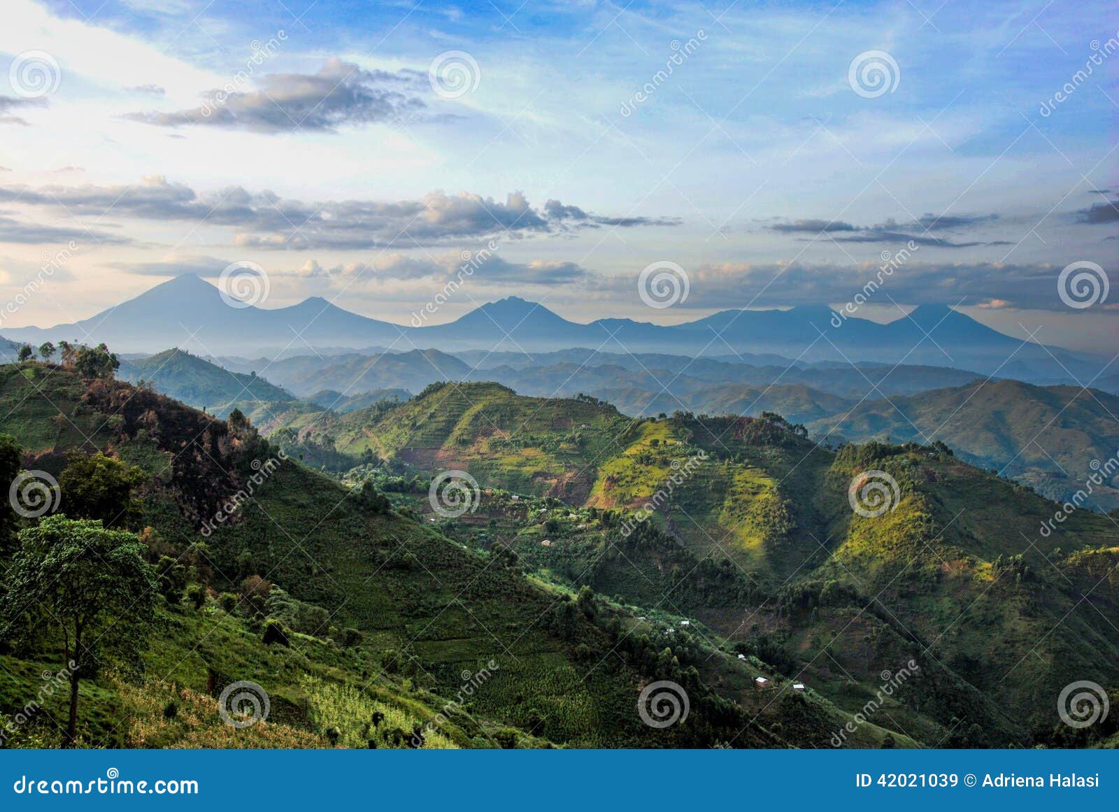 Virunga volcanos stock image. Image of range, africa - 42021039