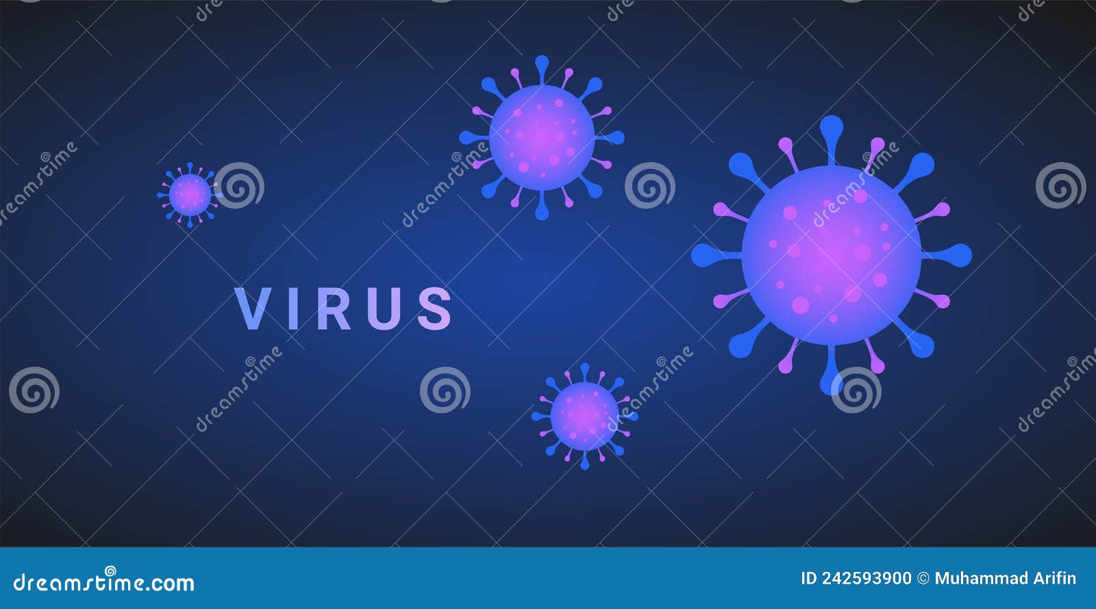 Illustration of Beware of the Virus Banner Background. Stock Vector ...