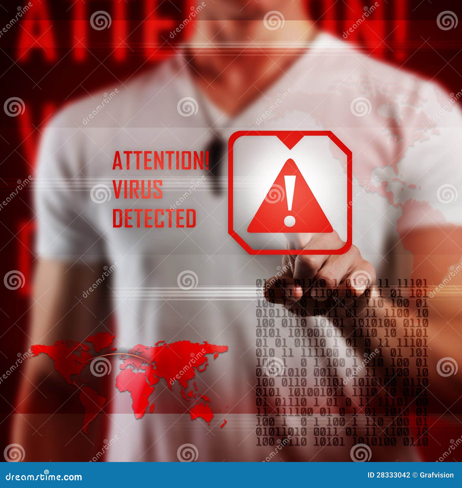 Virus alert stock illustration. Illustration of risk - 28333042