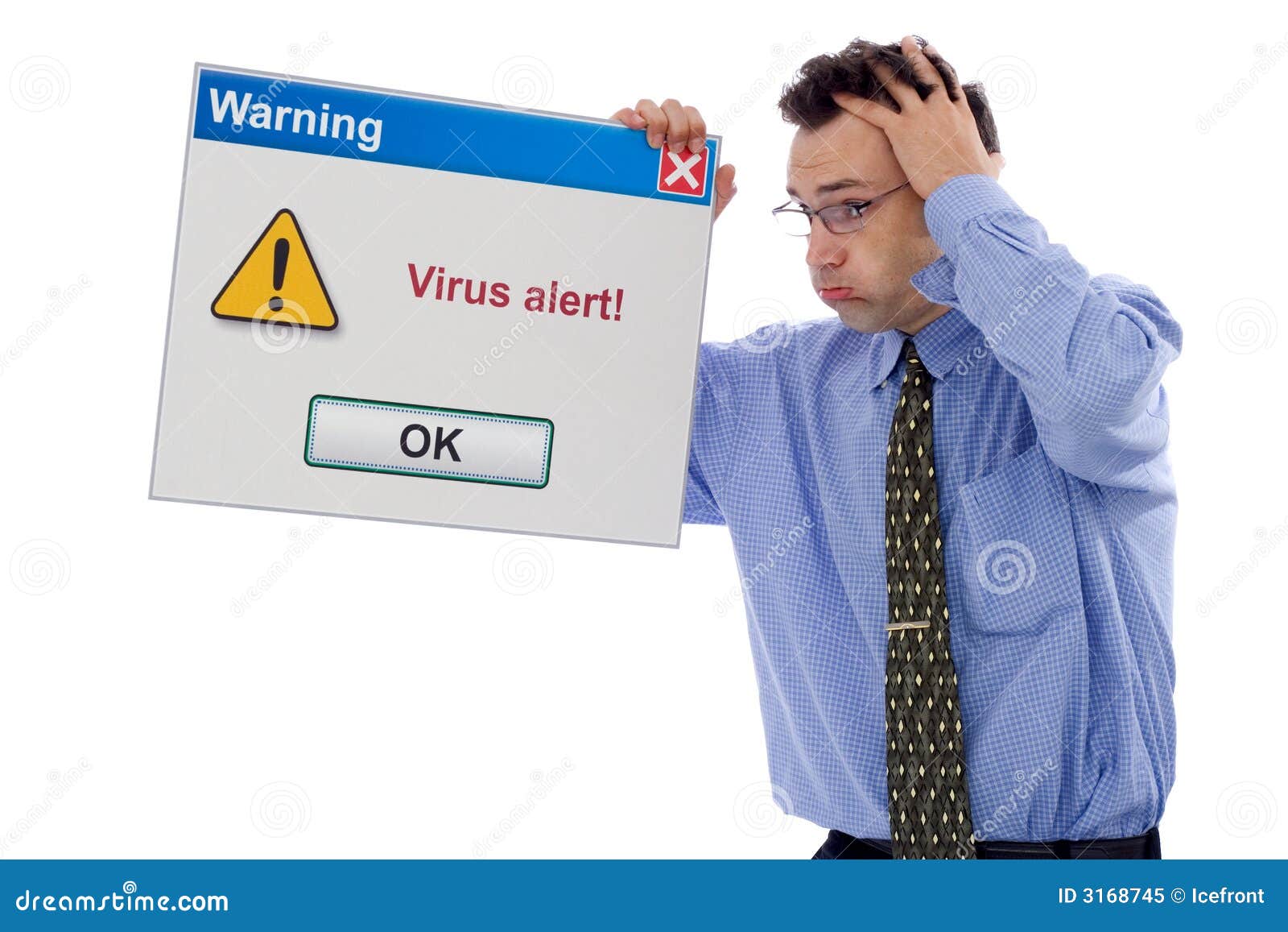 Virus alert stock image. Image of alert, software, male - 3168745