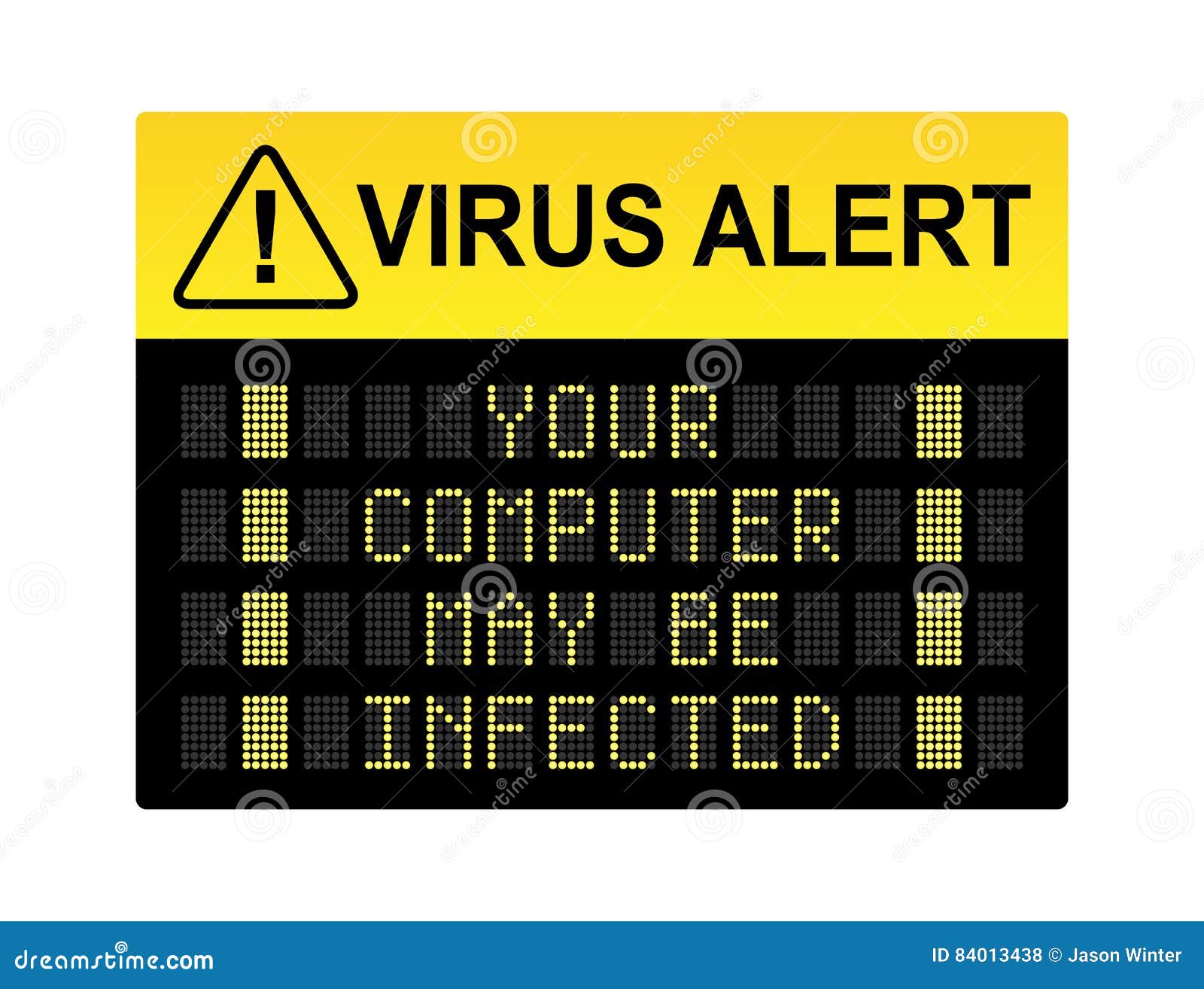 Virus Alert stock vector. Illustration of internet, attention - 84013438