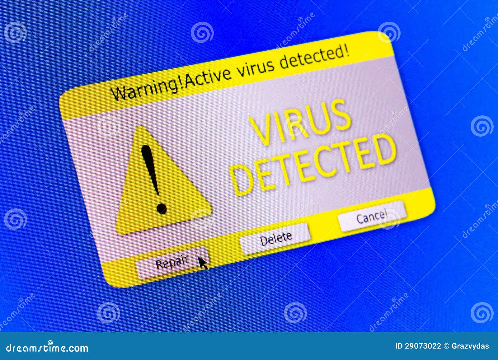 Virus alert message stock photo. Image of computer, monitor - 29073022