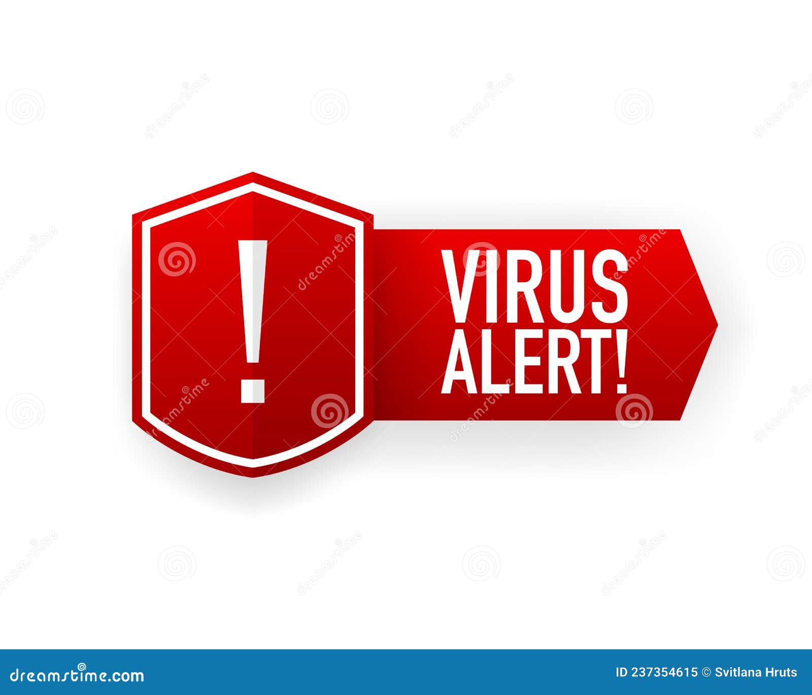 Virus Alert Red Banner. Virus Sign Label Isolated. Vector Illustration ...