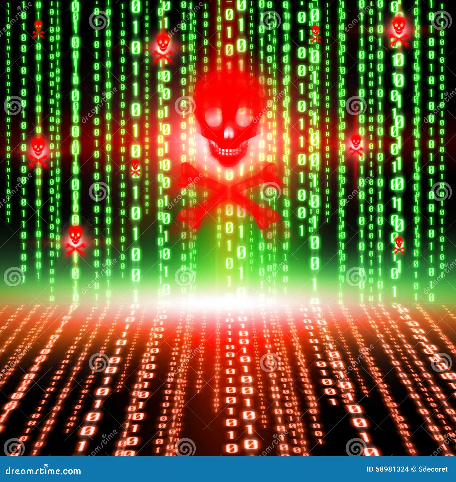 Virus alert stock illustration. Illustration of computer - 58981324
