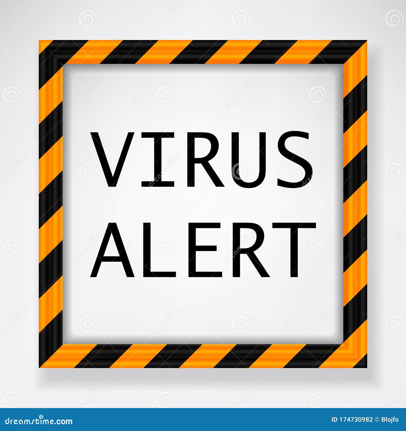 Virus alert sign stock vector. Illustration of global - 174730982