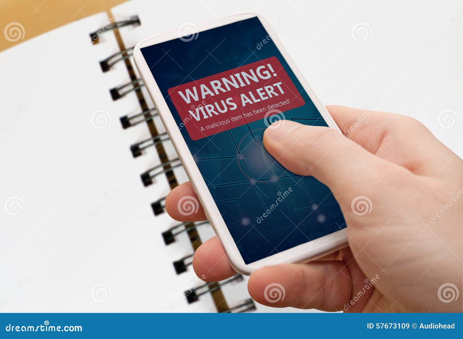 Virus Alert in Smartphone stock image. Image of communication - 57673109
