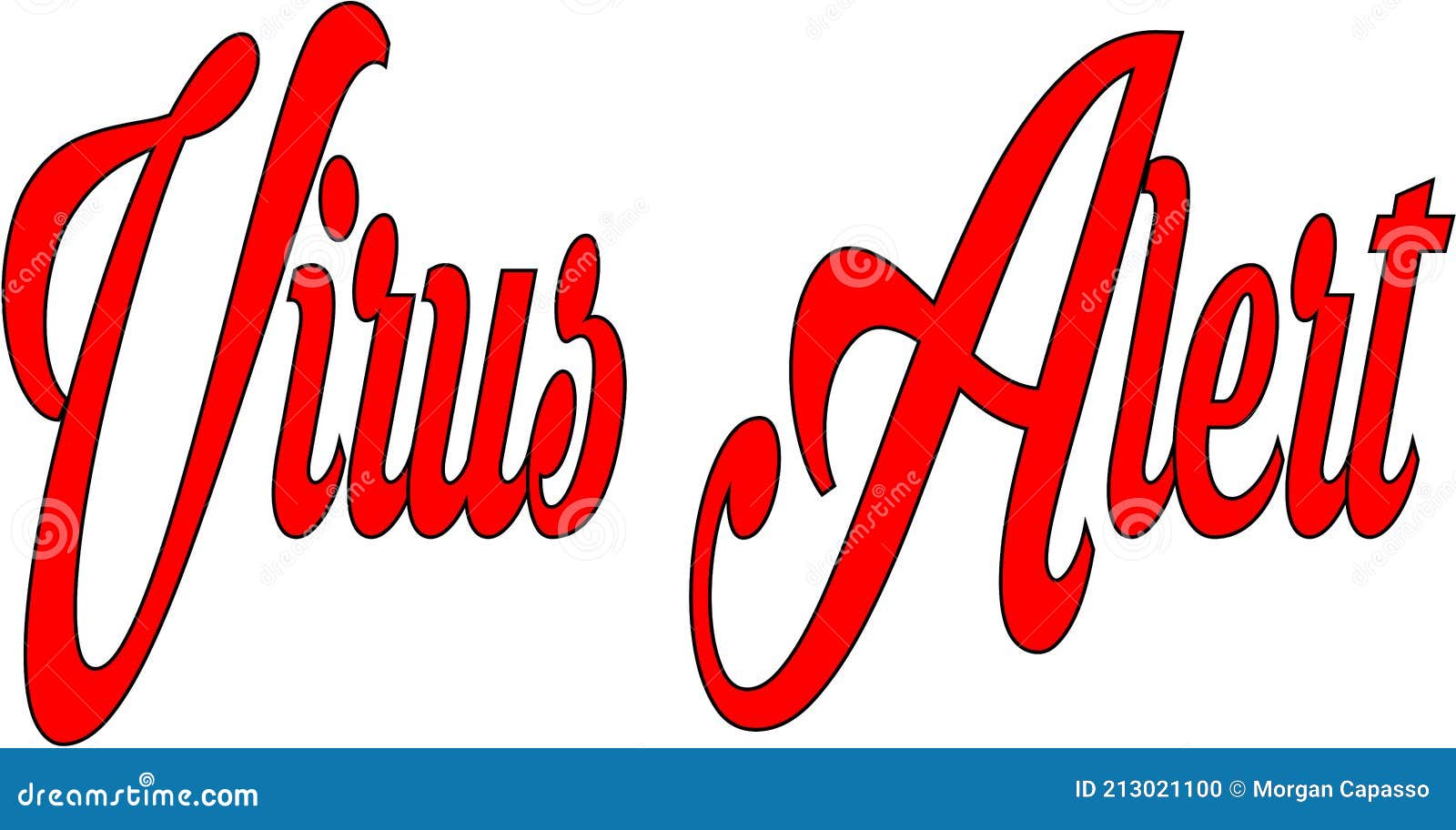 Virus Alert Text Sign Illustration Stock Vector - Illustration of ...