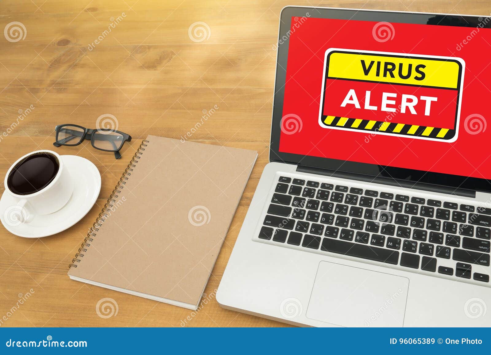 Virus Alert Warning Digital Browsing Firewall Hacker Protection Stock ...