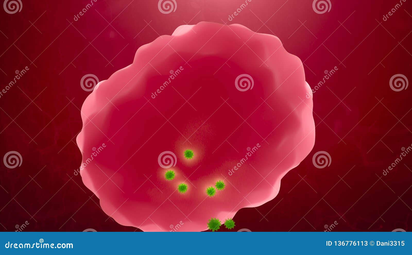 Cell Infection From Microscope. Experimental Science Lab. Cavity In ...