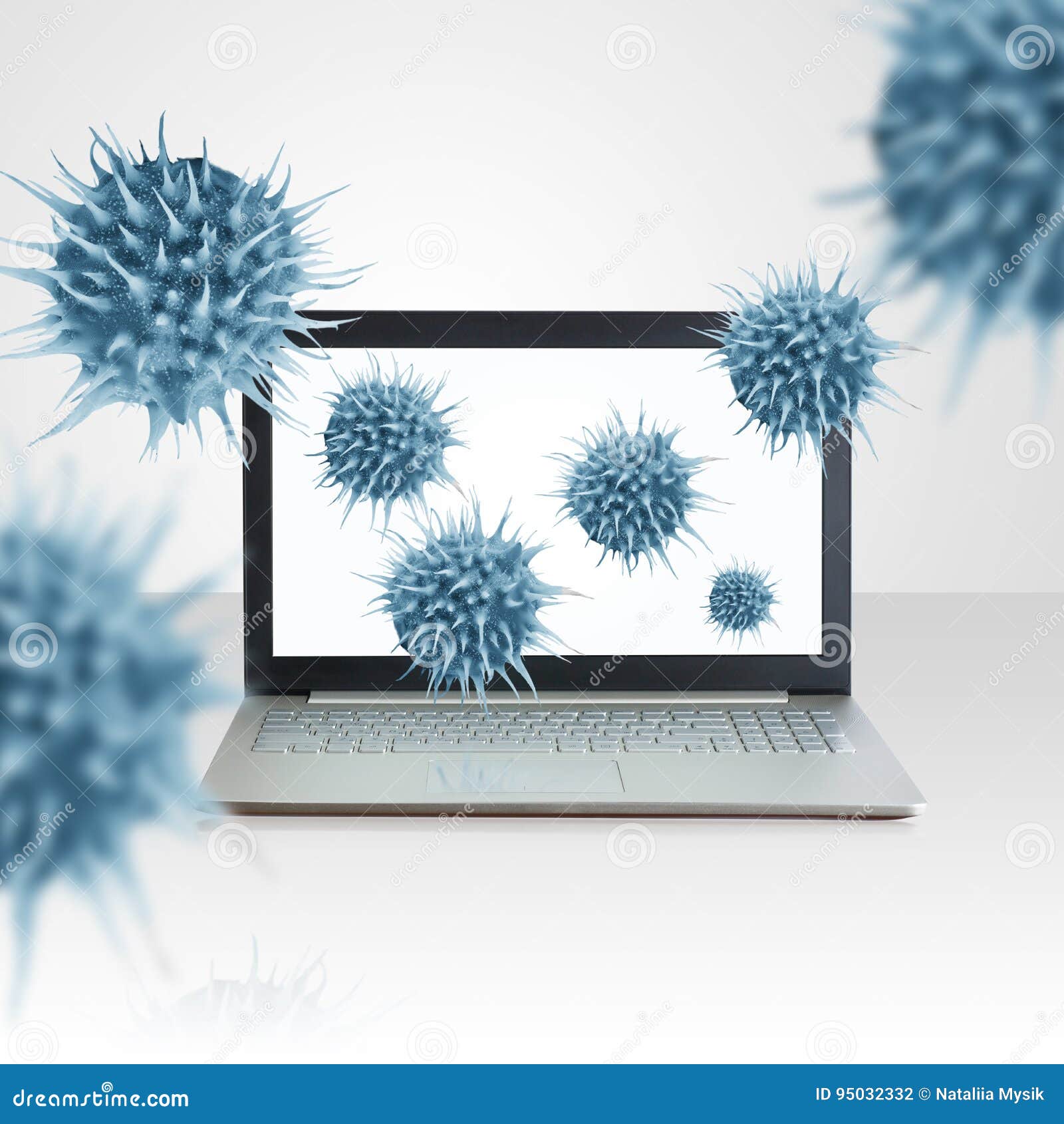 Virus Attack Sane Cells Royalty-Free Stock Image | CartoonDealer.com ...