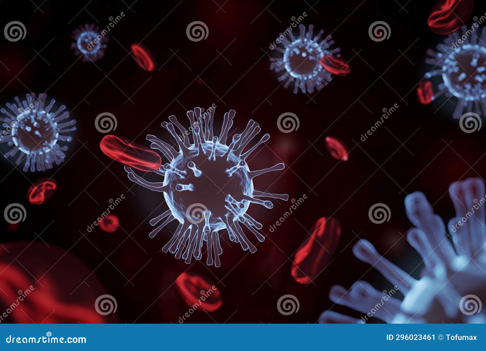 Virus Attack Red Blood Cell Stock Illustration - Illustration of ...