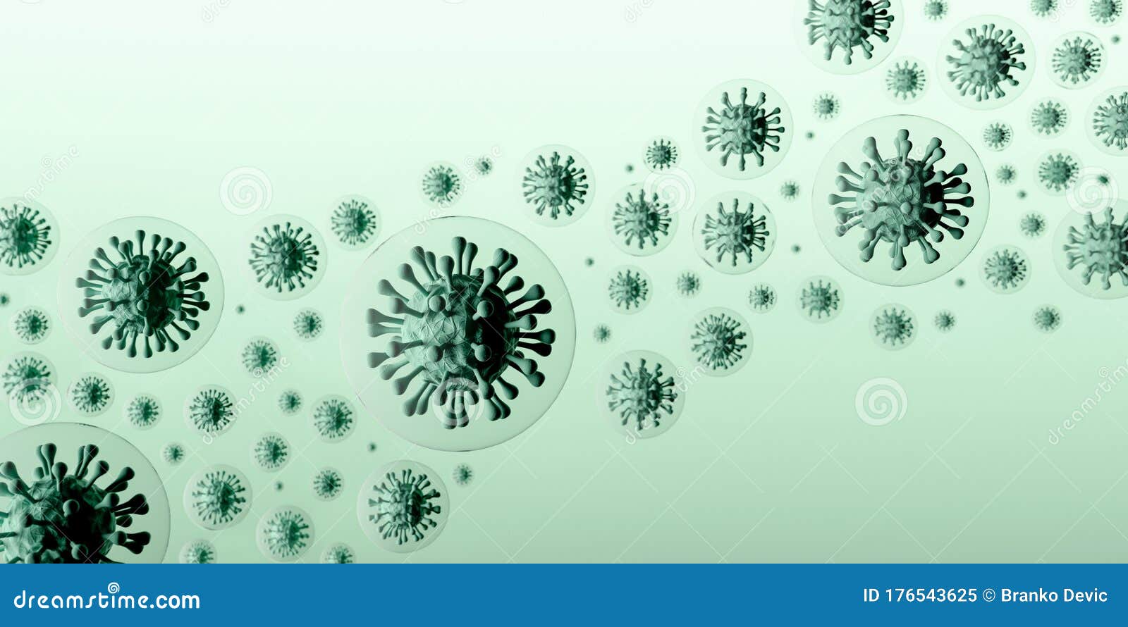 Virus Background, Microbiology and Virology Concept 3d Render Stock ...