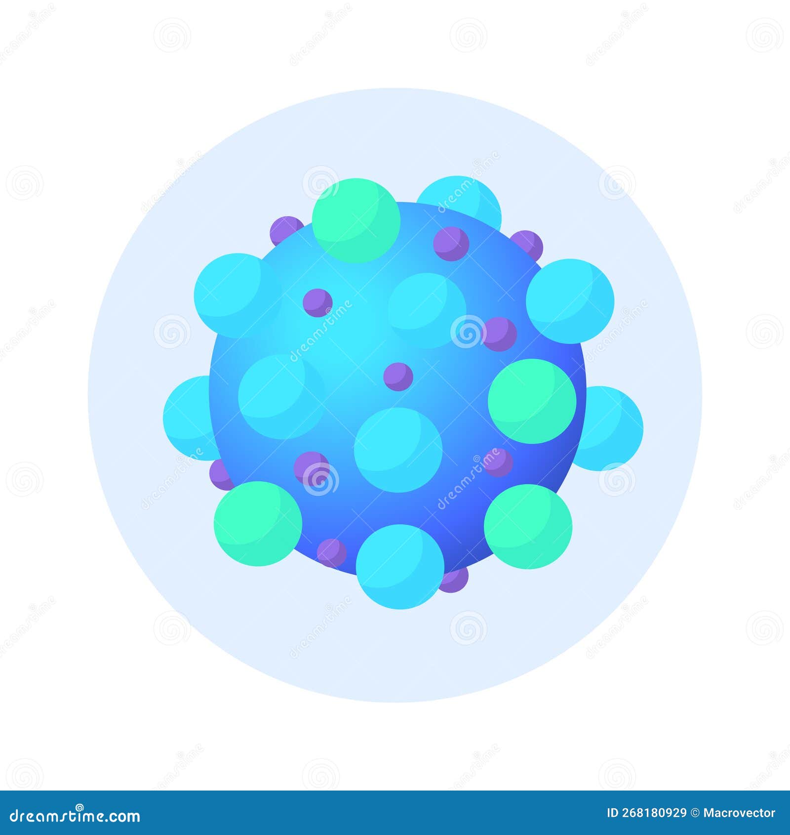Virus Bacteria Cell Composition Stock Vector - Illustration of ...