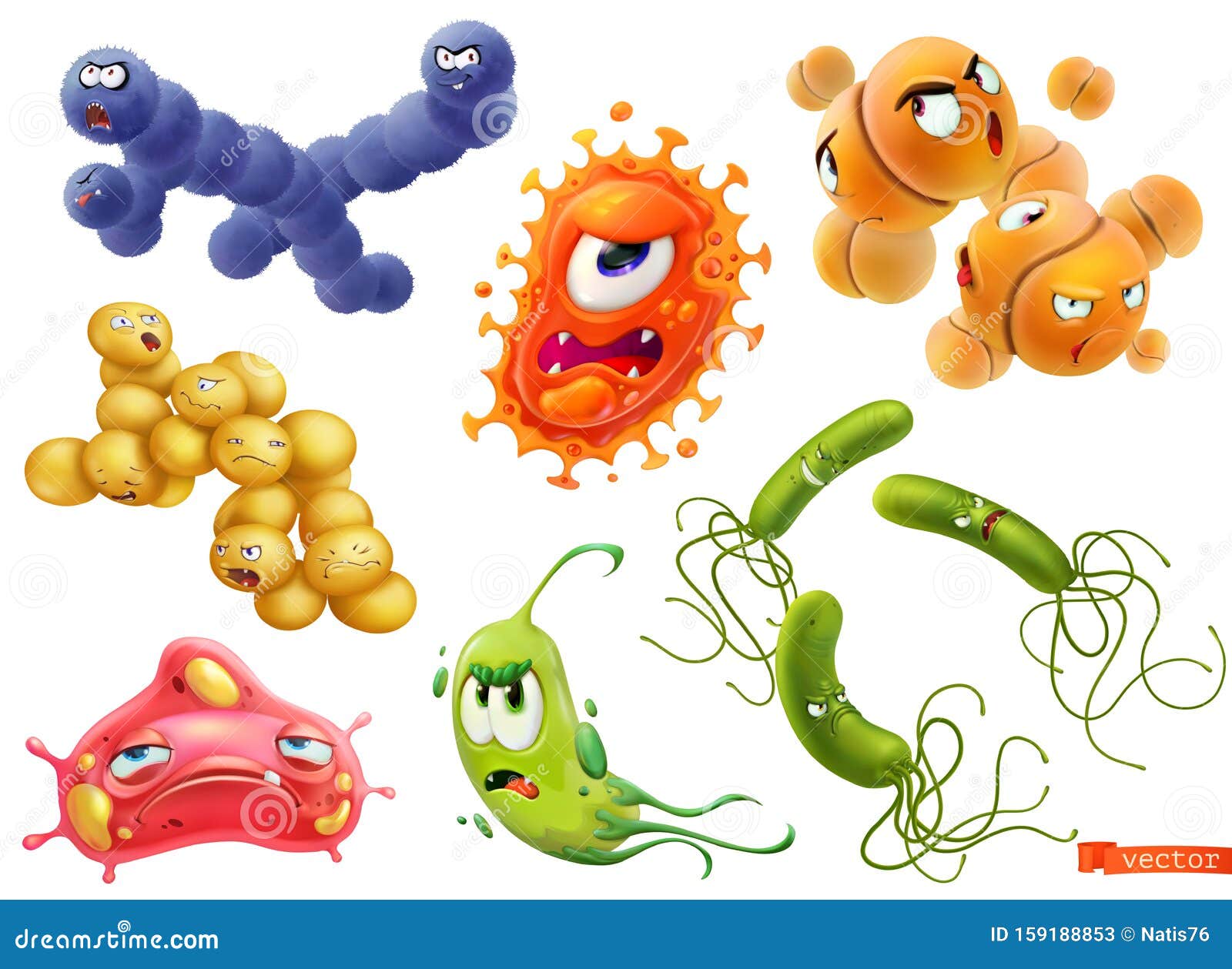 Virus Bacteria Alien Or Monster Cartoon Character | CartoonDealer.com ...