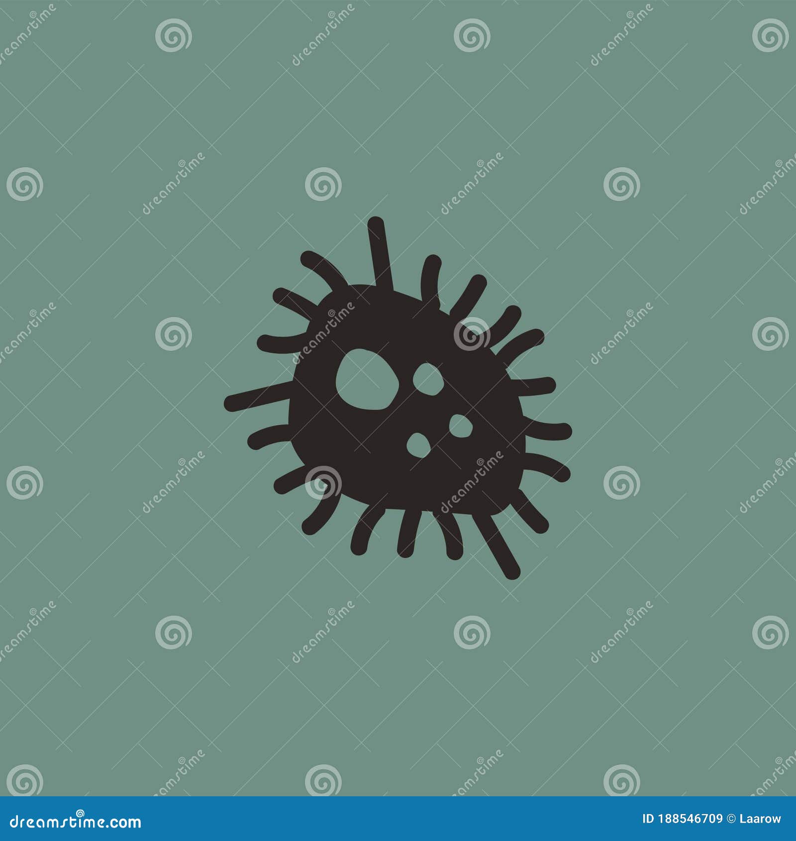 Virus or Bacteria Icon Flat Vector Stock Vector - Illustration of ...