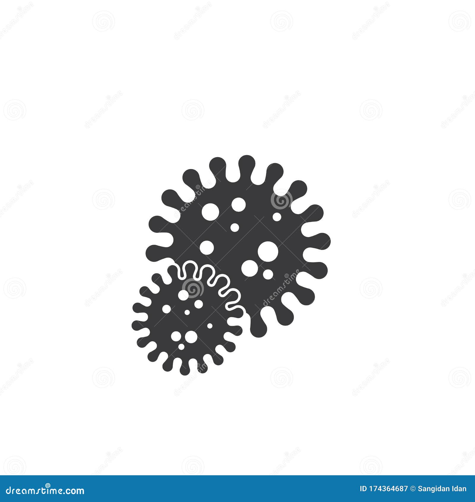Virus and Bacteria Icon Vector Illustration Design Stock Vector ...