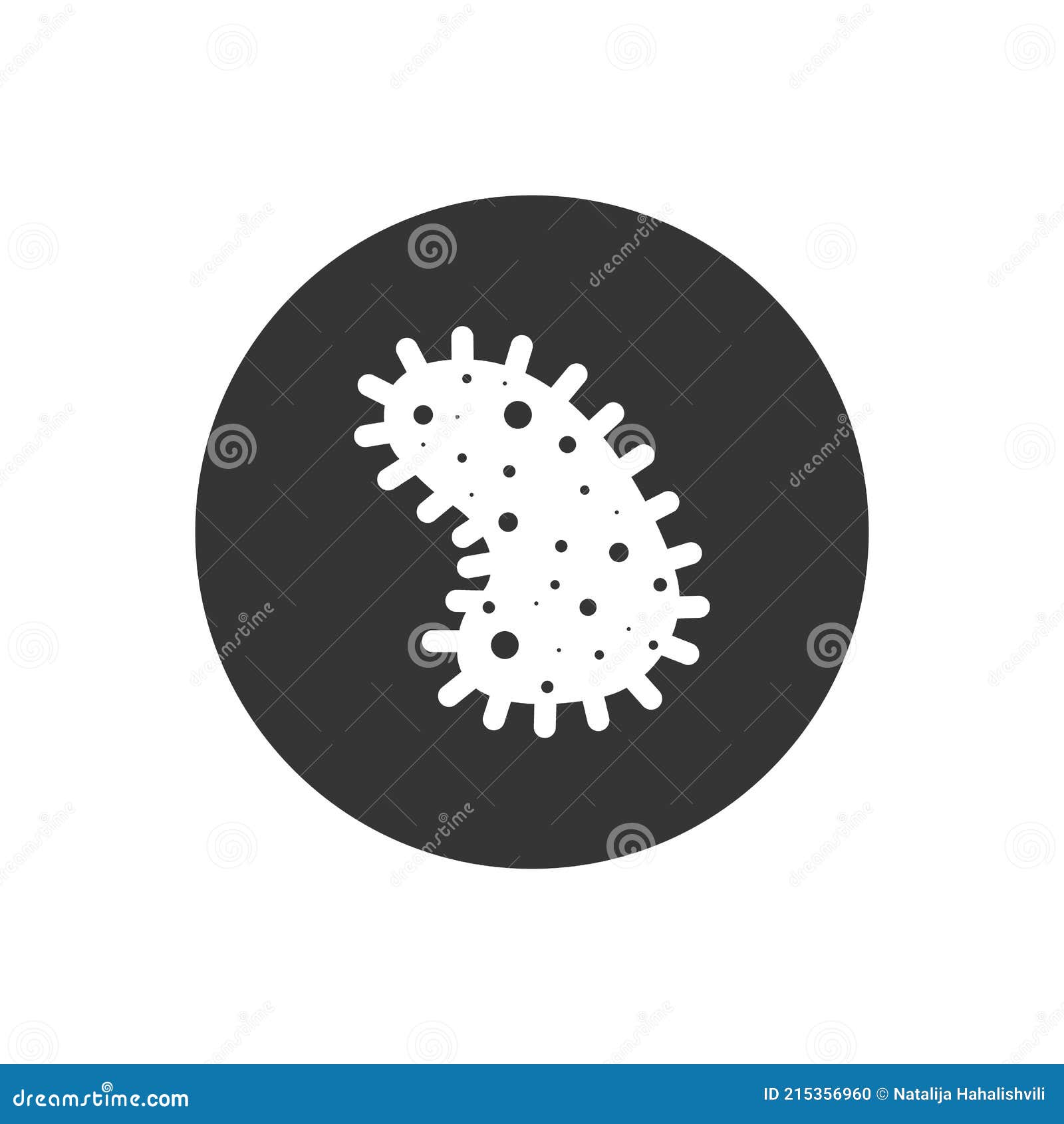 Virus Bacteria Icon on White. Vector in Flat Style Stock Vector ...