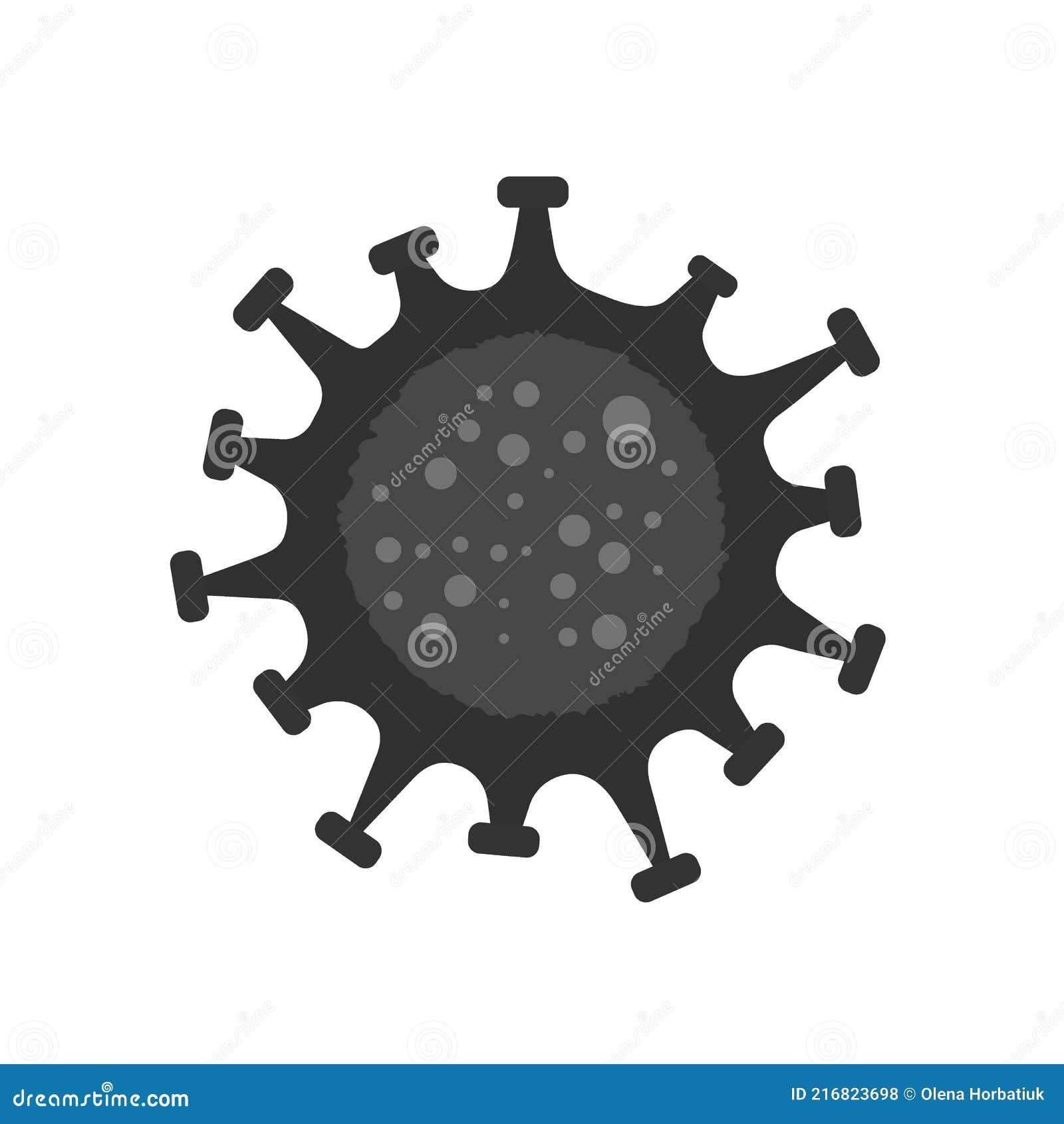 Virus, Bacteria, Microbe Icon. Vector Bacteria Sign in Flat Style ...