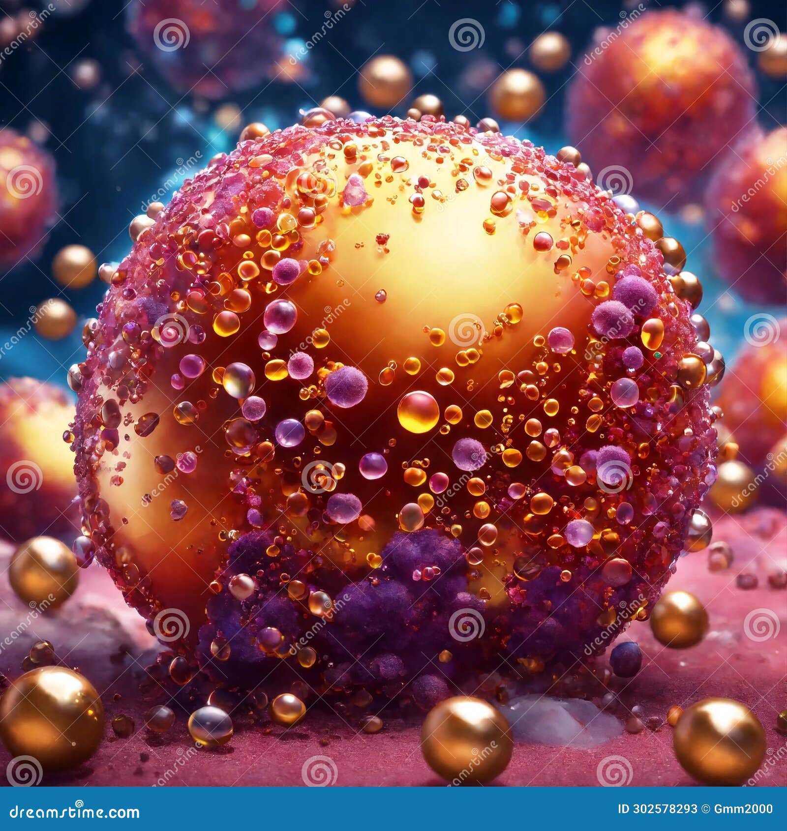 Virus Bacteria Molecule Bubbles Biotechnology Background,generative Ai ...