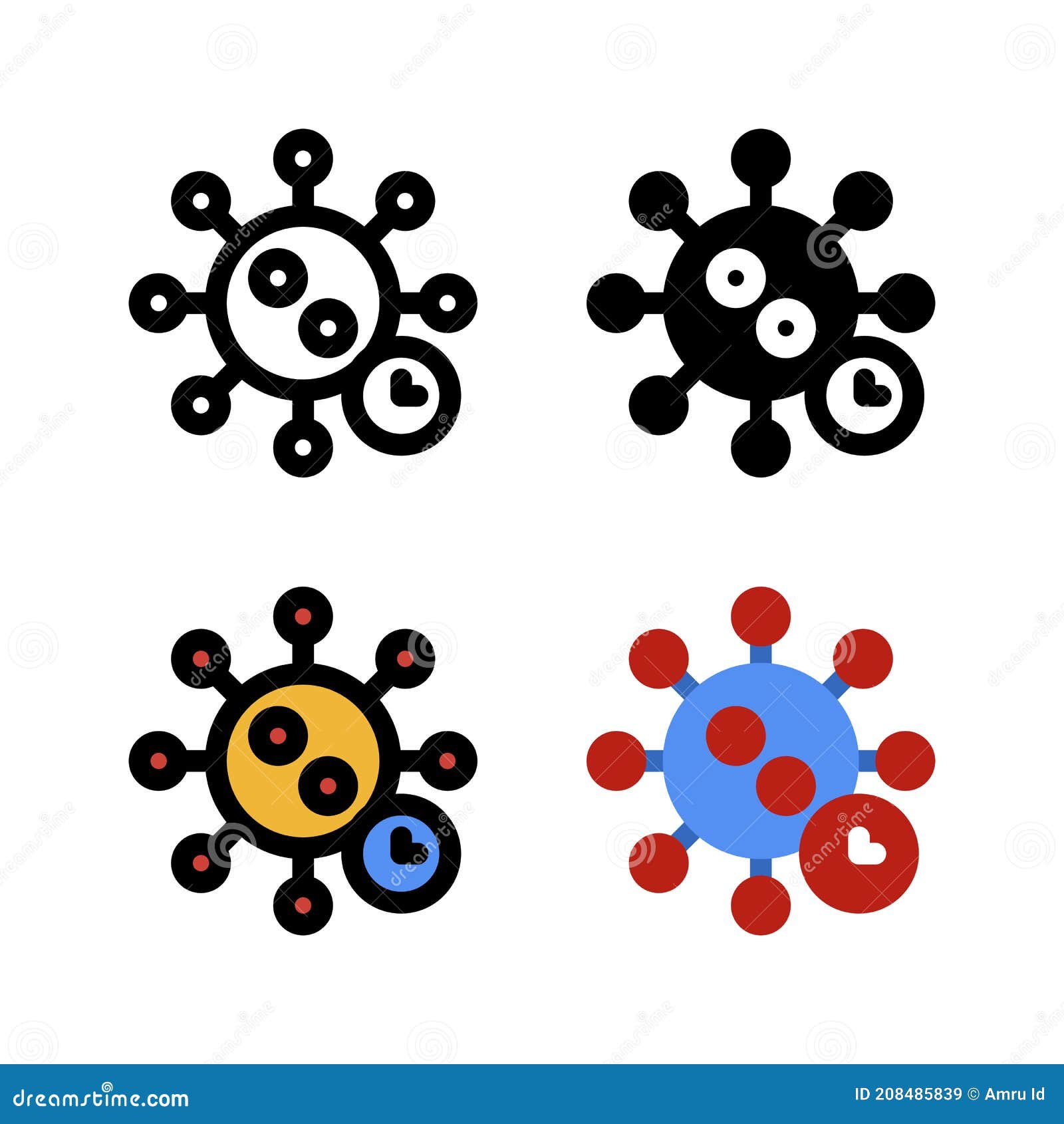 Virus and Bacteria Time Life Limit Evolution Icon Logo and Illustration ...