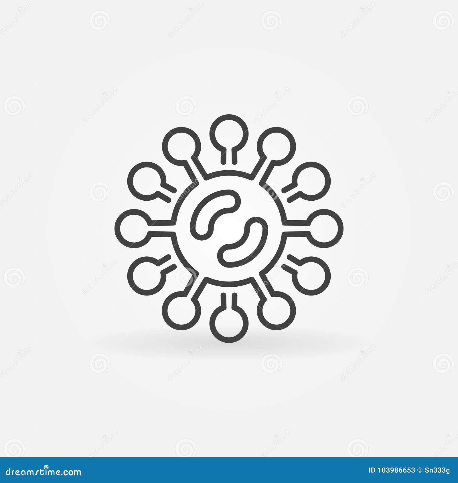 Bacteria Vector Round Symbol Made With Bacterias Icons | CartoonDealer ...