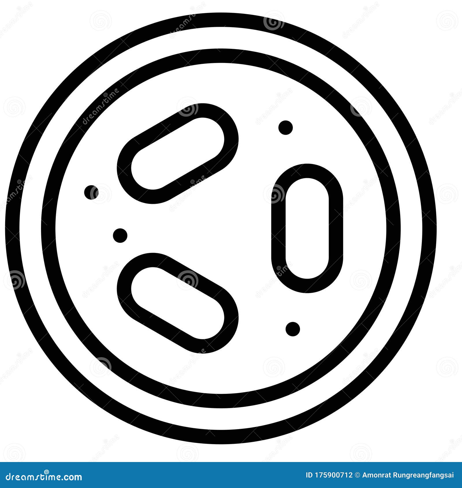Virus or Bacteria Vector Illustration, Line Style Icon Stock Vector ... Virus or Bacteria Vector Illustration, Line Style Icon Stock Vector ...