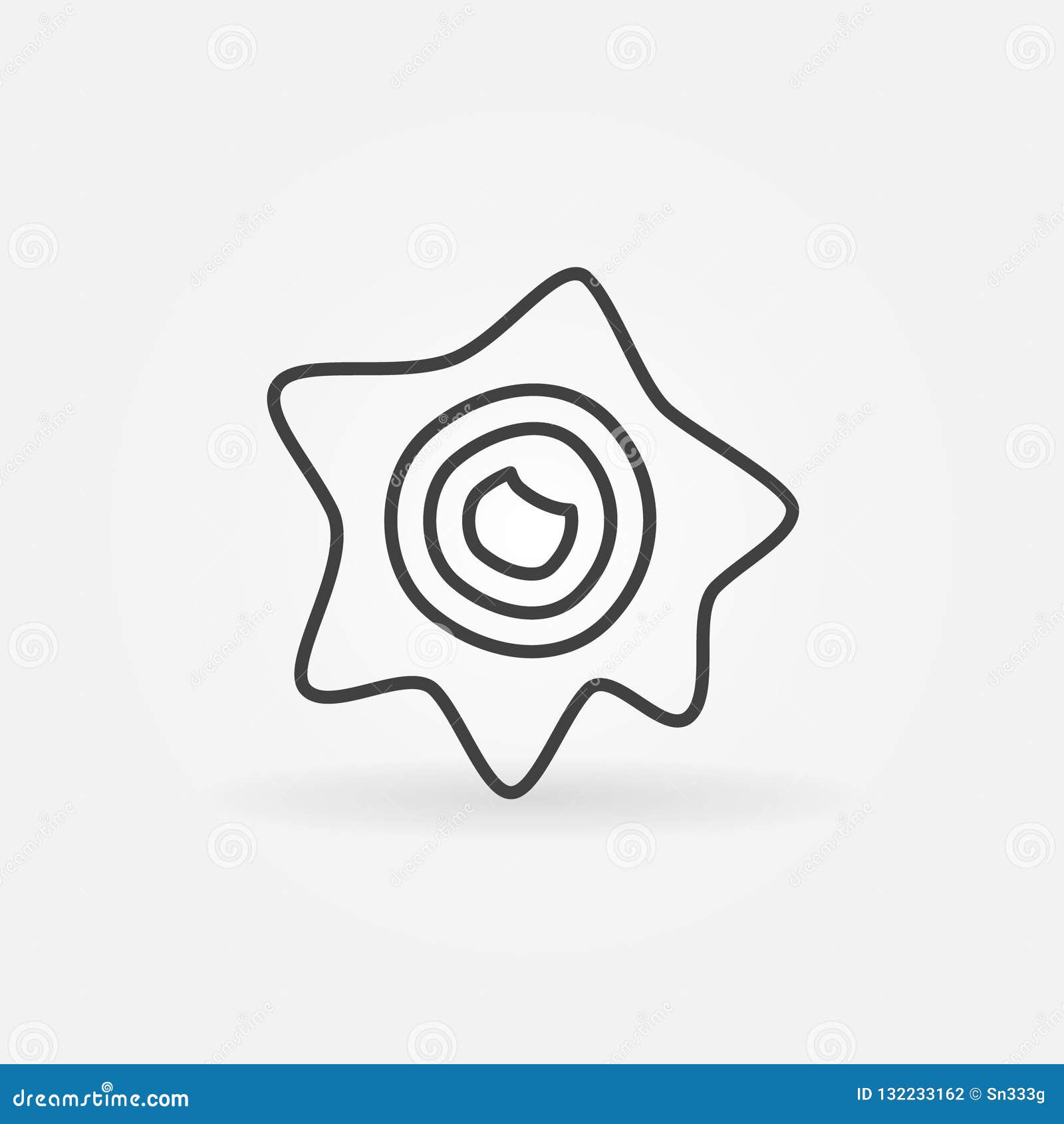 Virus or Bacteria Vector Simple Concept Outline Icon Stock Vector ...