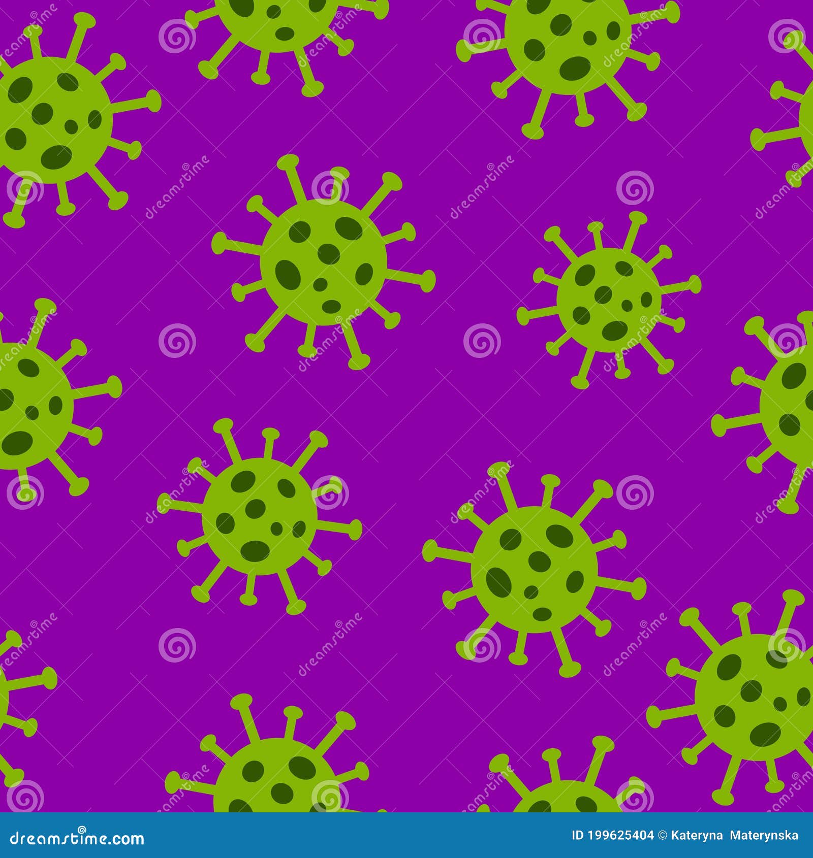 Virus or Bacterium Seamless Pattern. Simple Medical Texture Made with ...