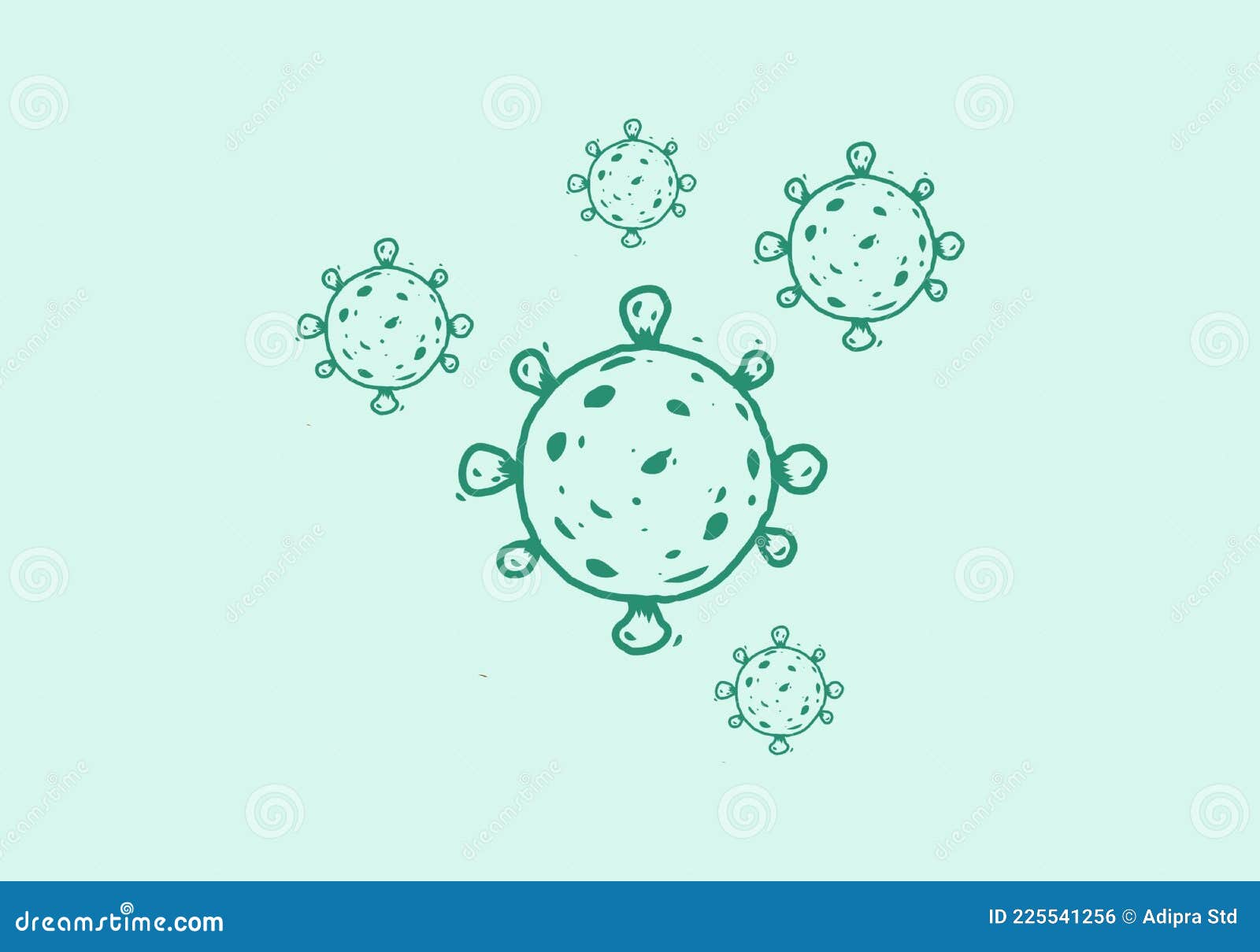 Virus Ball Symbol Illustration Drawing Stock Vector - Illustration of ...